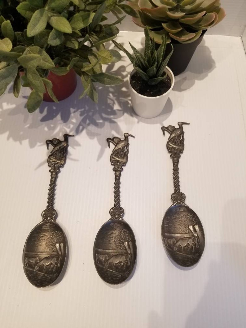 Vintage Dutch Pewter Collectible Spoons Holland Netherlands | Etsy