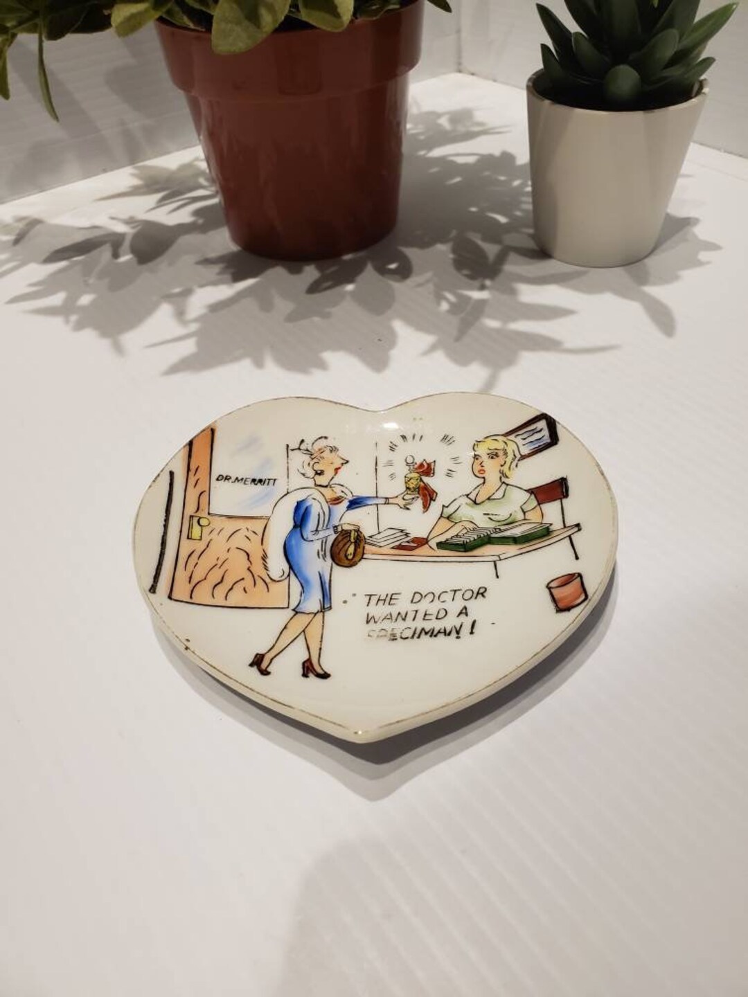 Vintage Ceramic Comical Doctor Office Dish, Made in Japan, Comical ...