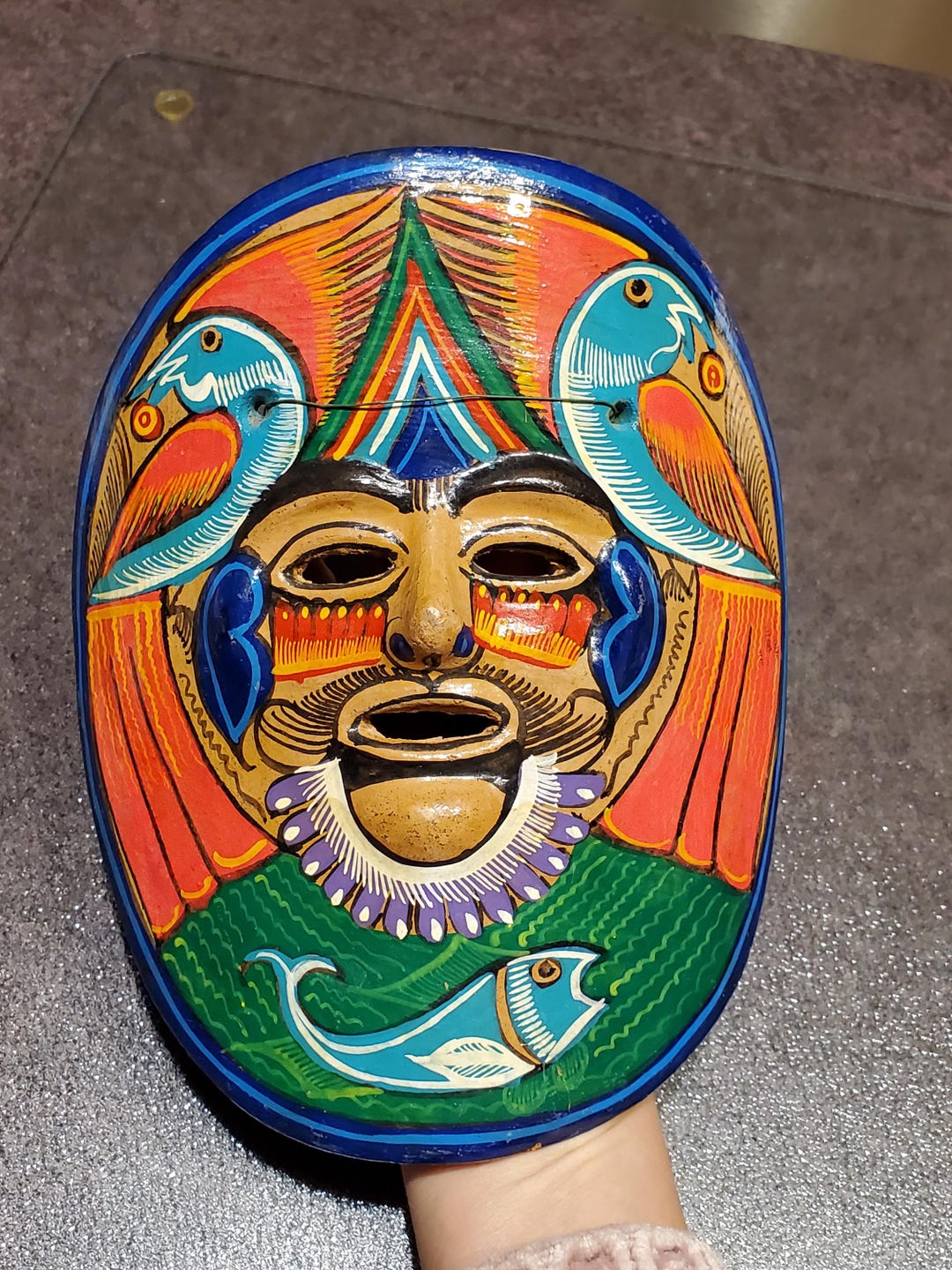 Vintage Mexican Talavera Pirate Pottery Wall Mask, Mexican Giftware ...