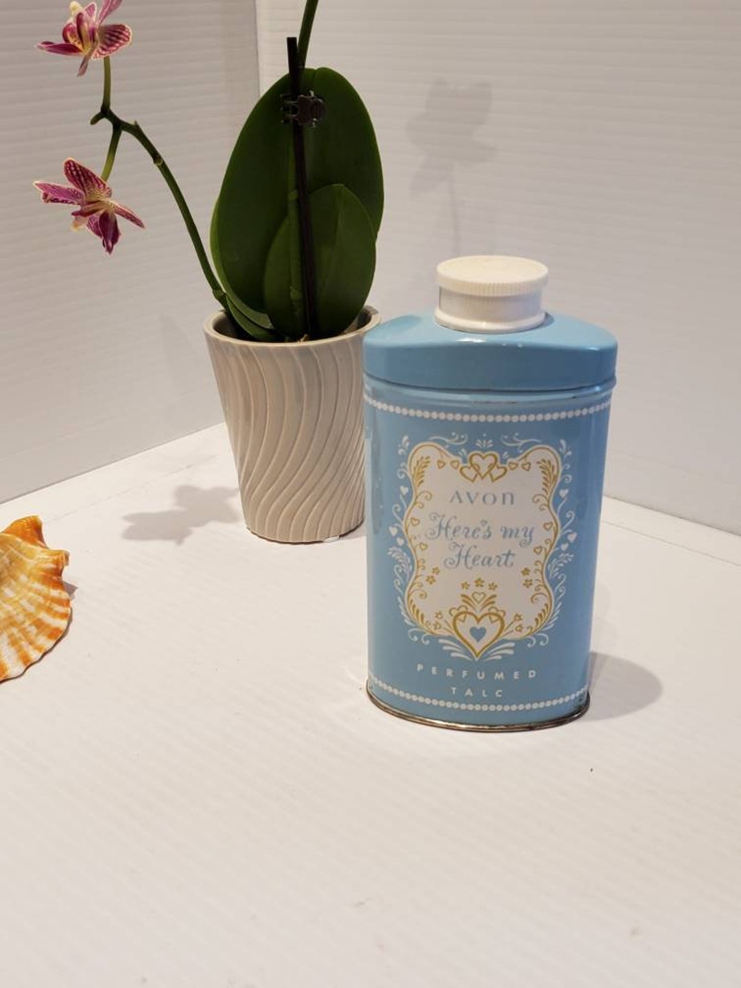 Vintage Avon Talc Powder Tin, Heres My Heart, Avon Collectibles, Avon ...