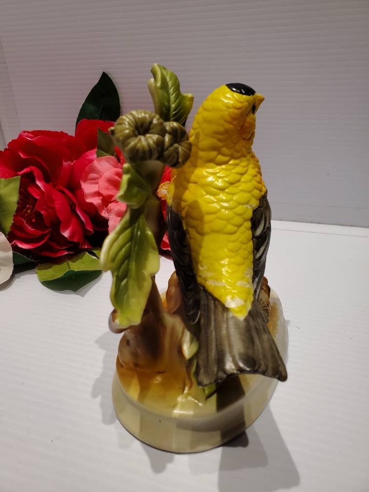 Vintage Ceramic Yellow Bird Figurine Canary Figurine Bird - Etsy