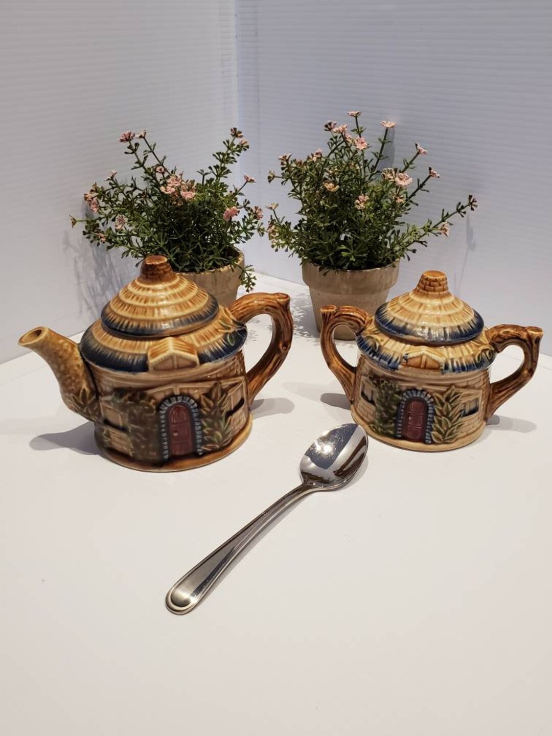 Vintage Shafford Made in Japan China Cottage Teapot and Sugar Bowl ...