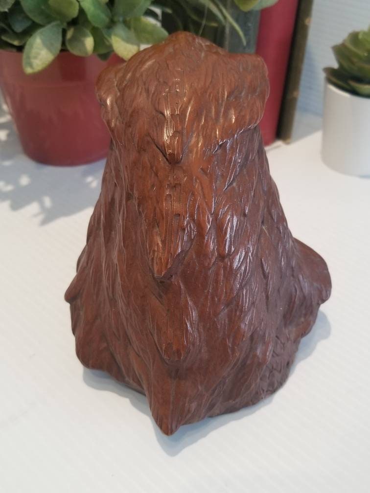Vintage Resin Eagle Head Statue, Red Mills Mfg Handcrafted USA 1990 ...