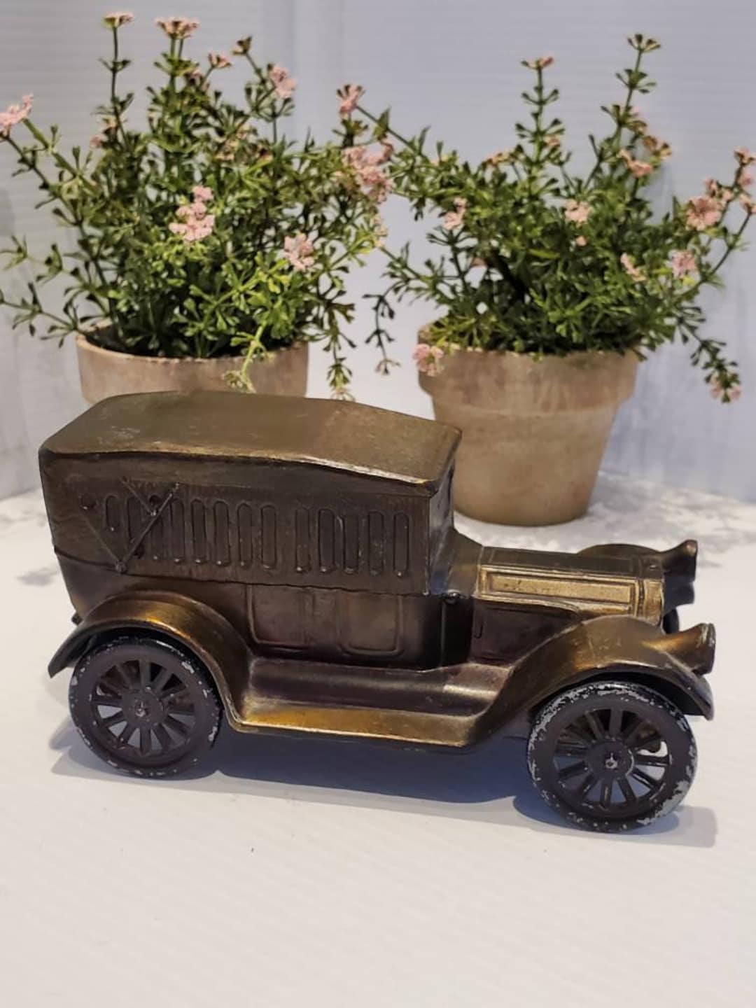 Vintage Diecast 1908 Banthrico Classic Model Car Coin Bank, 70s Diecast ...