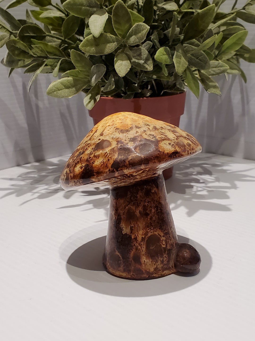 Vintage Mid Century Ceramic Mushroom Decoration, Handmade Ceramic ...
