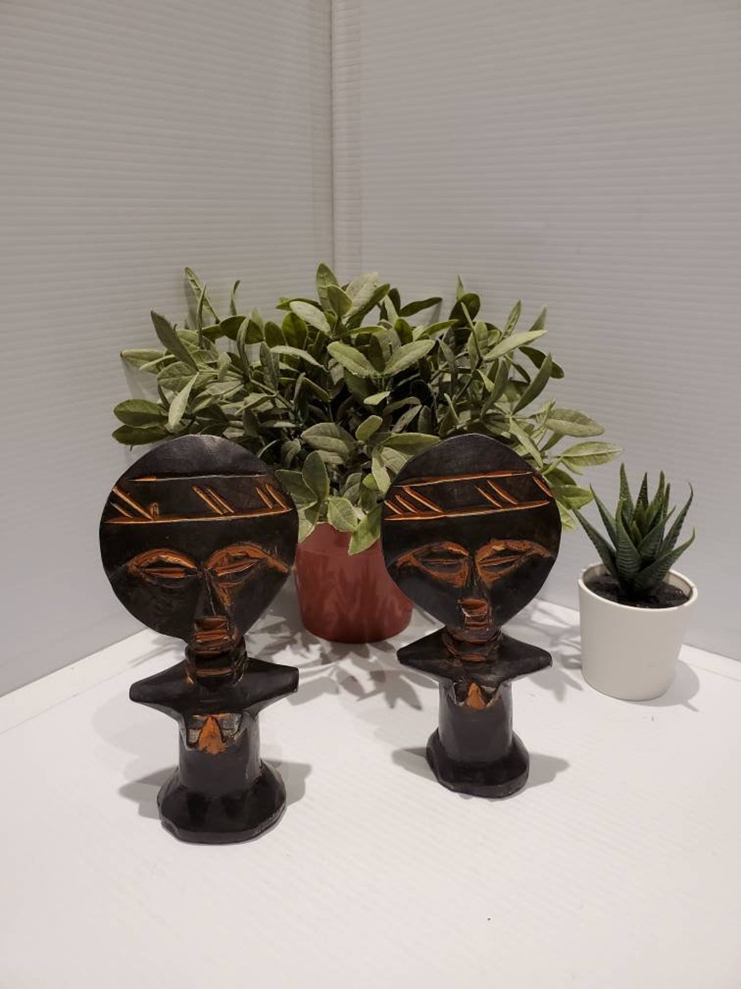 Vintage Ghana African Fertility Dolls, Ashanti Tribal Idol, Hardwood ...