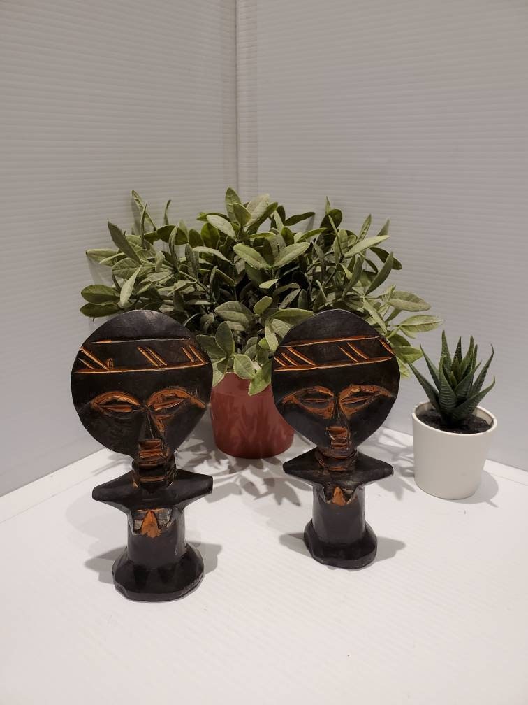 Vintage Ghana African Fertility Dolls, Ashanti Tribal Idol, Hardwood ...