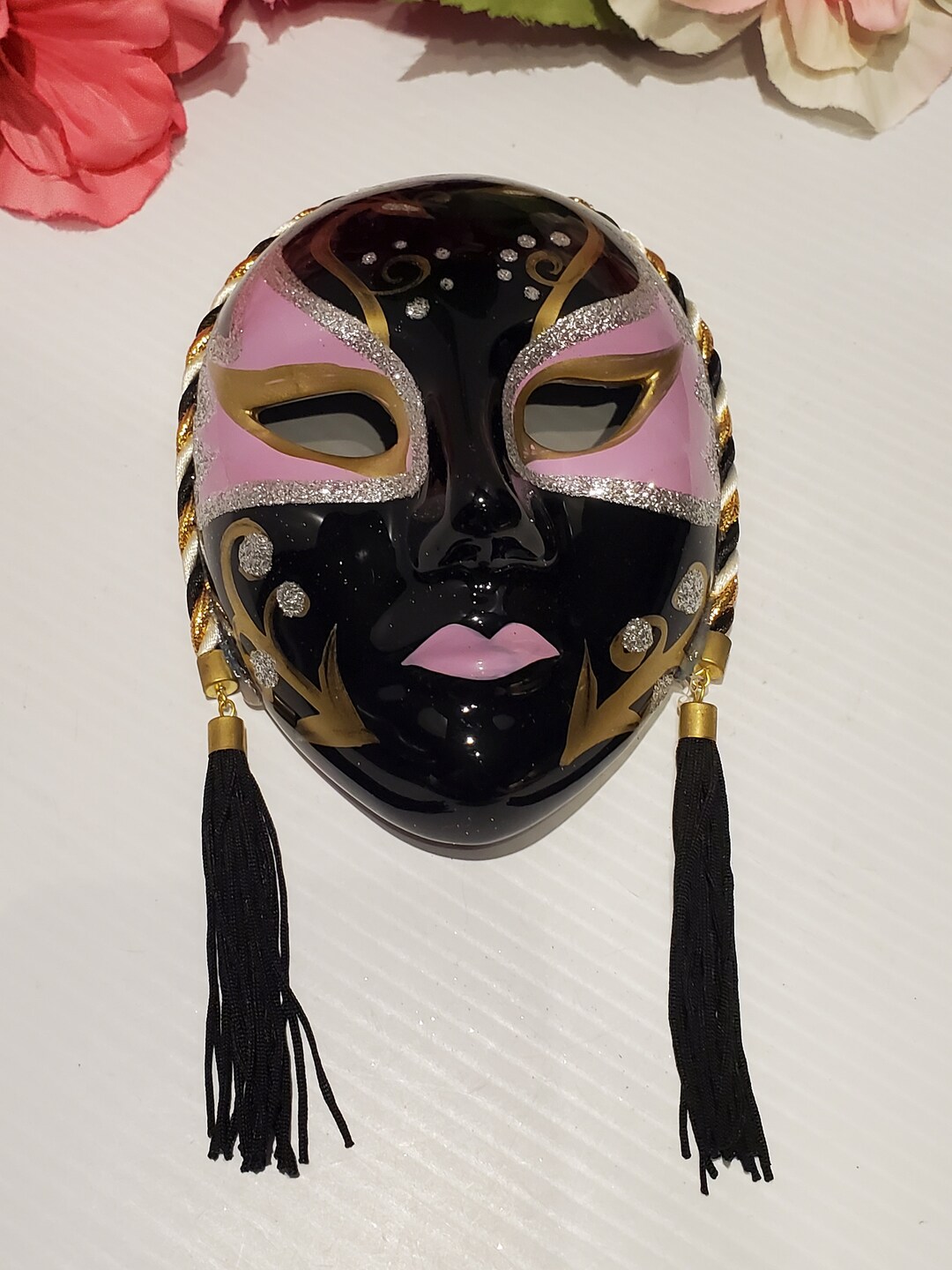 Vintage 80s Ceramic Fantasy Wall Mask, Retro Wall Mask Decor ...