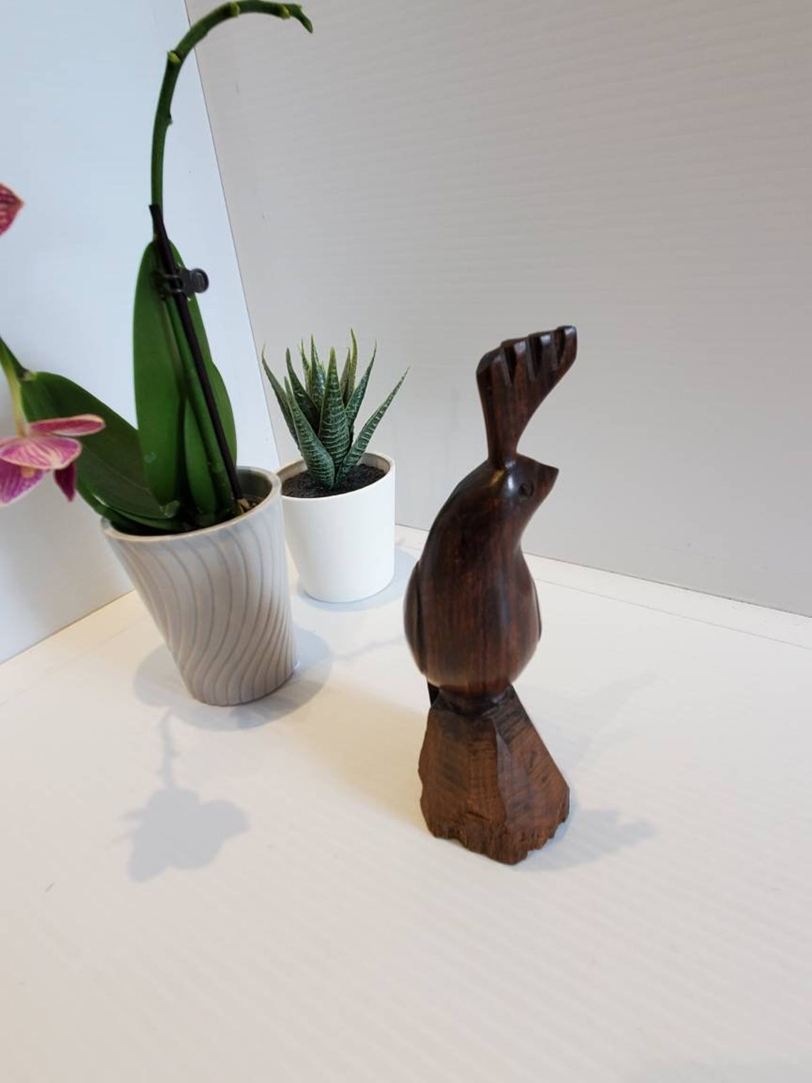 Vintage Ironwood Tropical Bird Statue, Hand Carved, Wooden Bird Statues ...