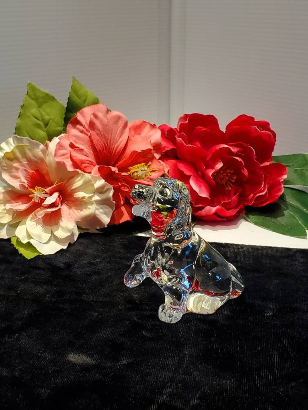 Vintage Princess House Lead Crystal Dog Figurine, Sitting Dog ...