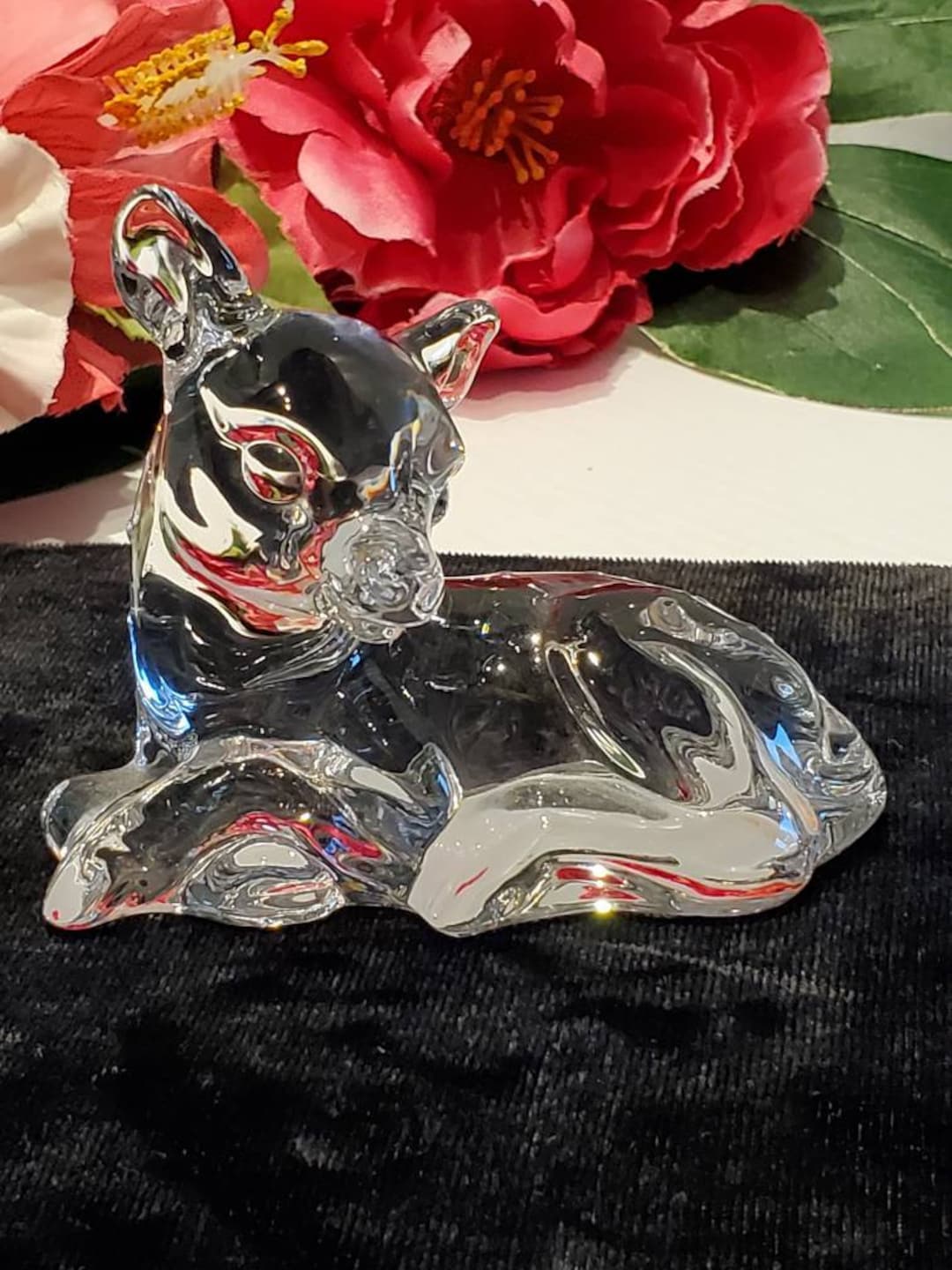Vintage Princess House Lead Crystal Fawn Deer Figurine, Fawn Deer ...