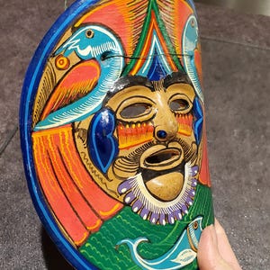 Vintage Mexican Talavera Pirate Pottery Wall Mask, Mexican Giftware ...