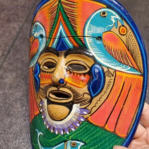 Vintage Mexican Talavera Pirate Pottery Wall Mask, Mexican Giftware ...