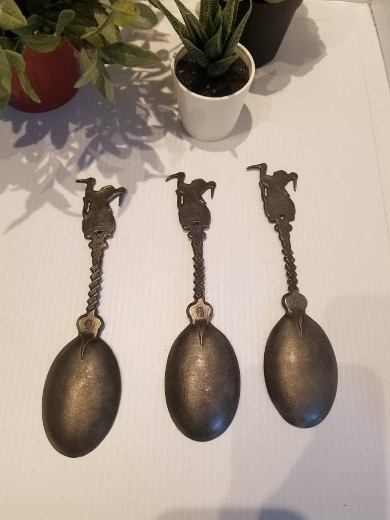 Vintage Dutch Pewter Collectible Spoons Holland Netherlands - Etsy