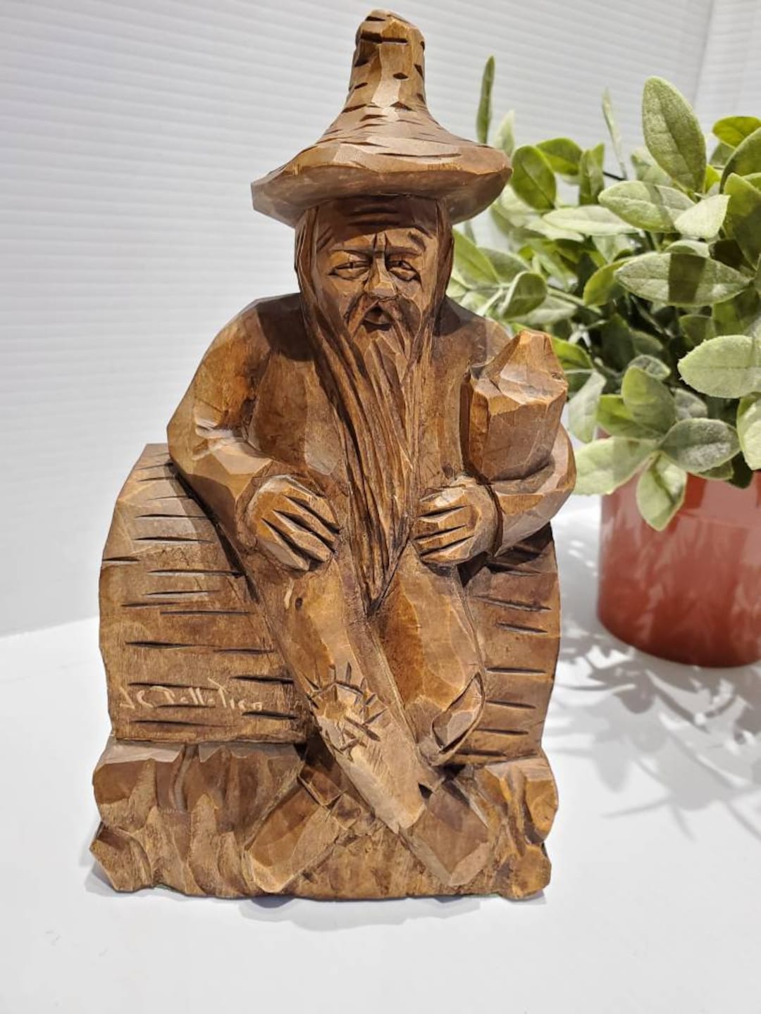 Vintage Wooden Hobo Sculpture, Hand Carved Hobo, Artisan Made Wood ...