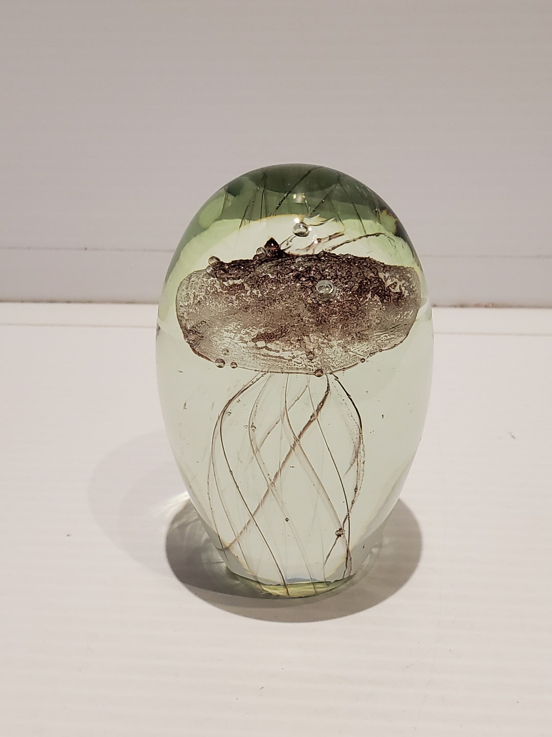 Vintage Purple Jellyfish Glass Mini Paperweight, Beach House Decor ...