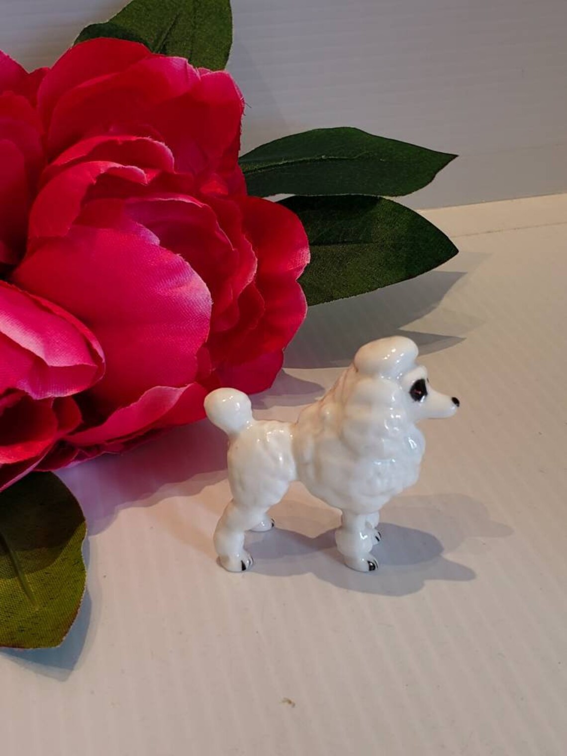 Vintage Miniature Ceramic Poodle Figurine Made in Japan - Etsy