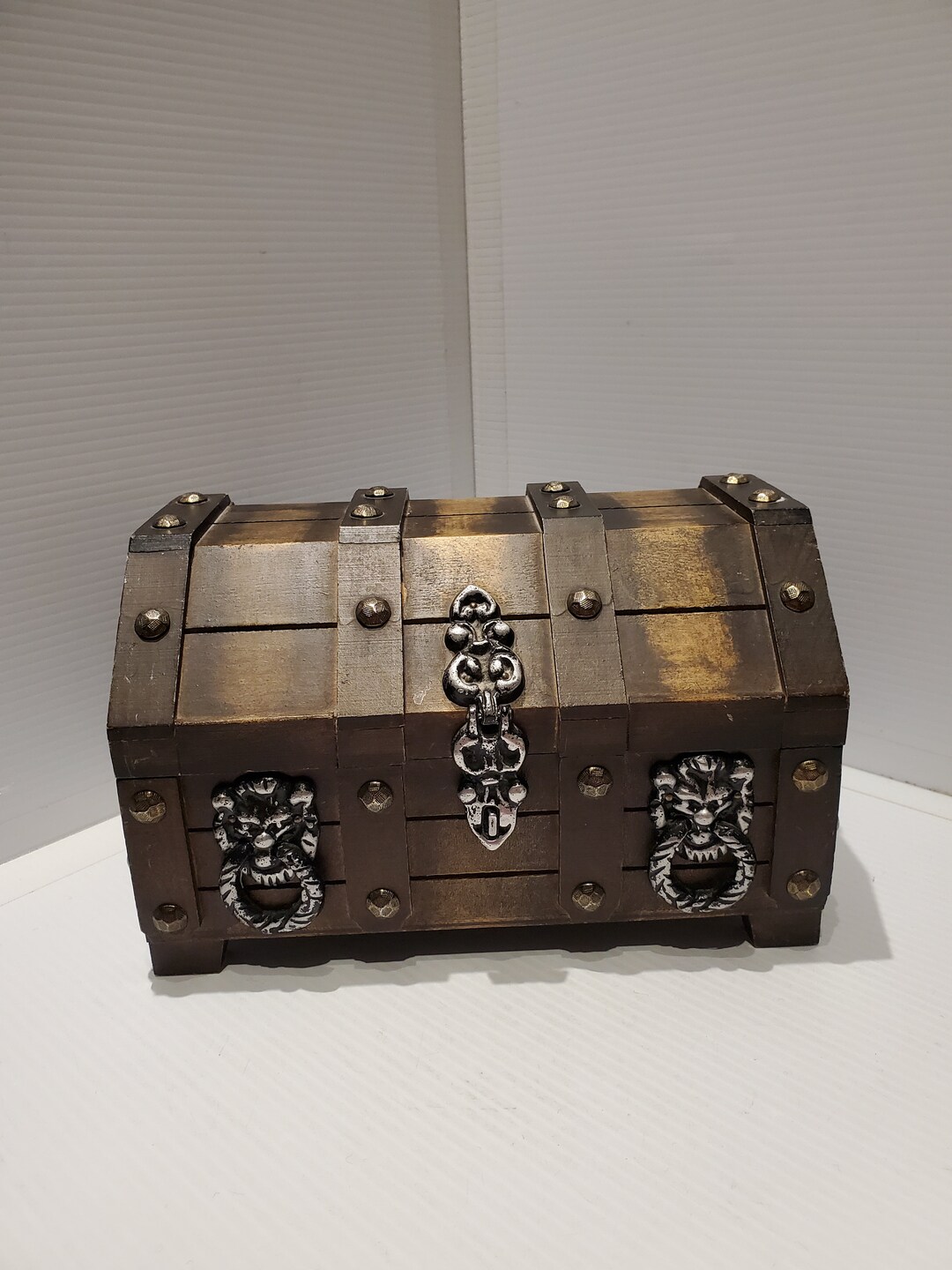 Vintage Medieval Style Musical Wood Chest Trunk, Old Wood Decorative ...
