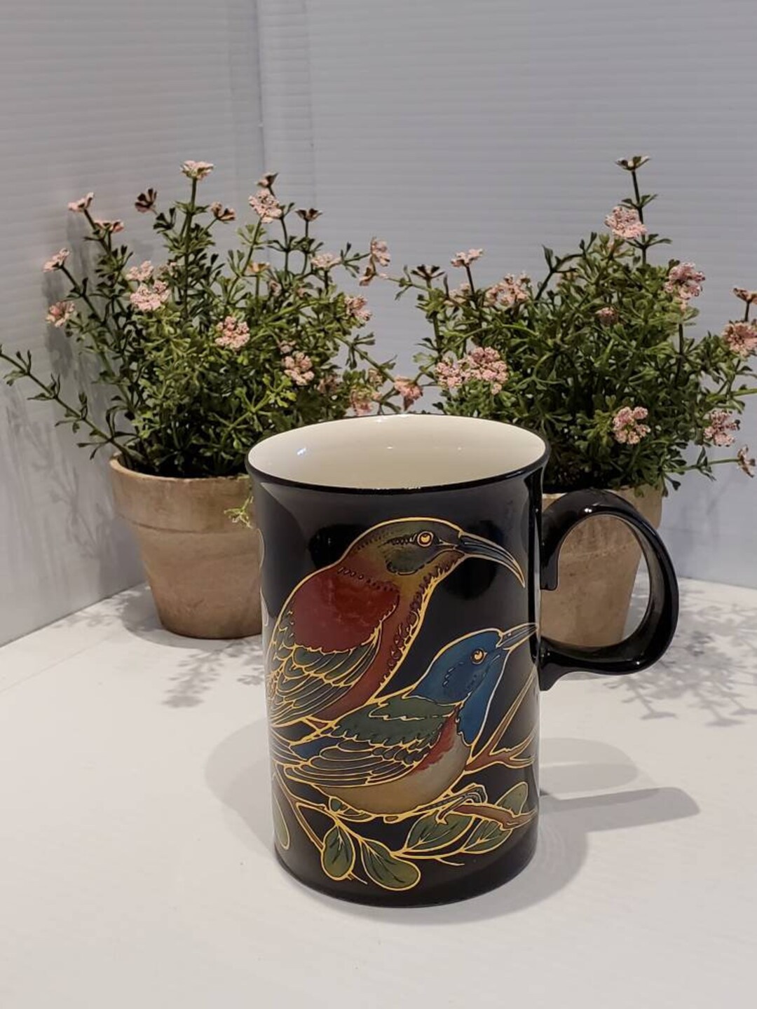 Vintage Dunoon Scotland Panama Exotic Birds Mug, 80s Bird Mug, Bird ...