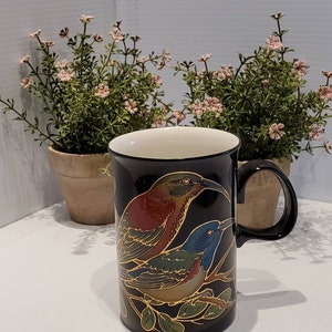 Vintage Dunoon Scotland Panama Exotic Birds Mug, 80s Bird Mug, Bird ...