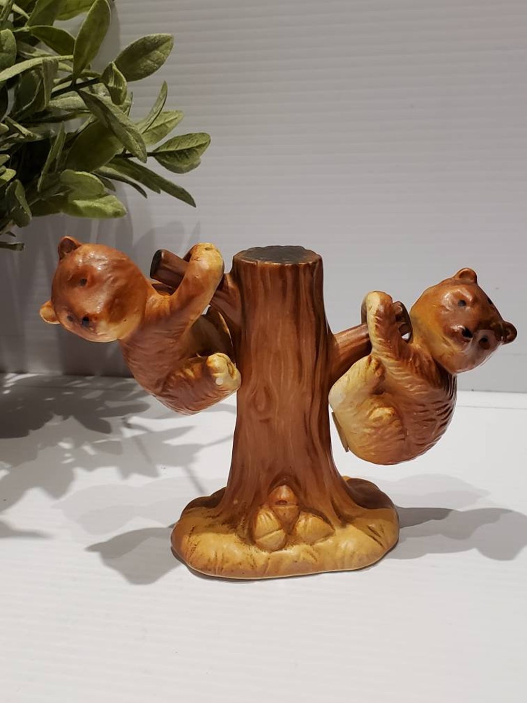 Vintage Japan Baby Bears Climbing Tree Salt & Pepper Shakers, Bear ...