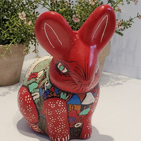 Vintage Mexican Pottery Rabbit - Etsy