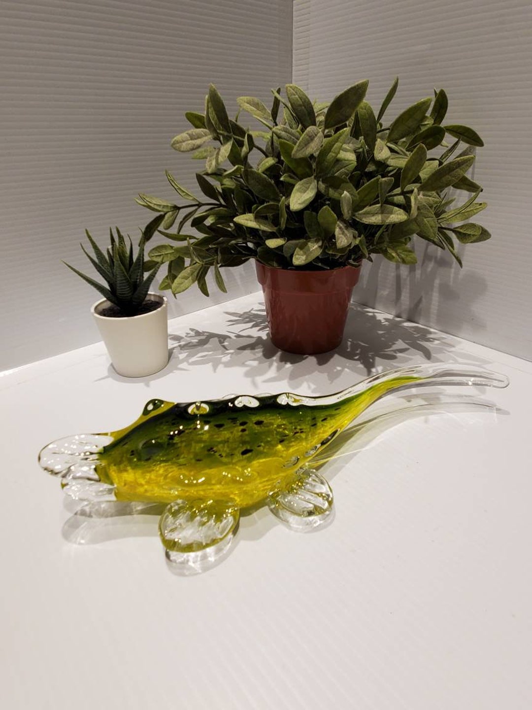 Vintage Murano Stlye Glass Salamander, Art Glass Decor, Amphibians ...