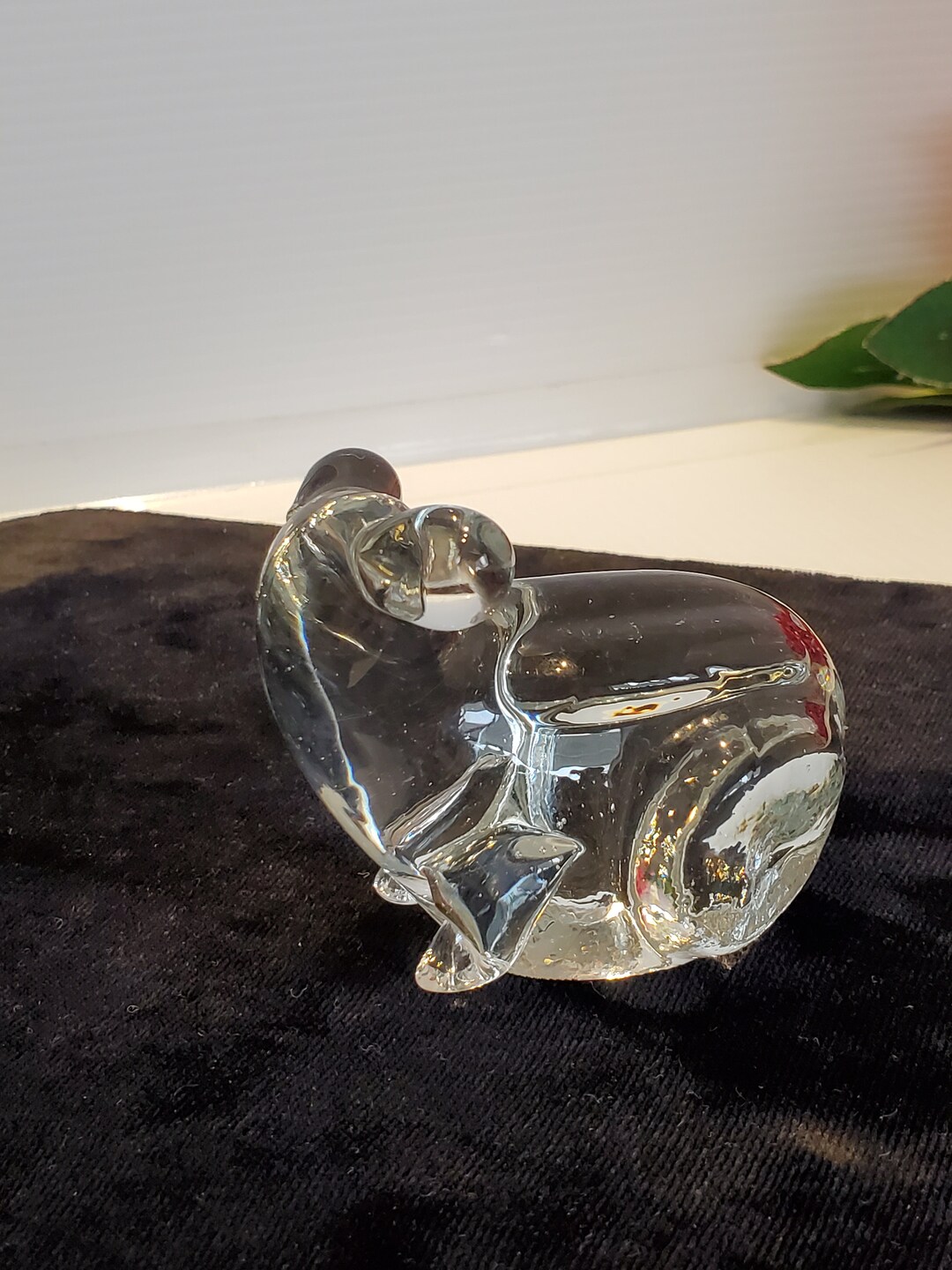 Vintage Clear Art Glass Frog, Frog Paperweight, Frog Decor, Frog ...