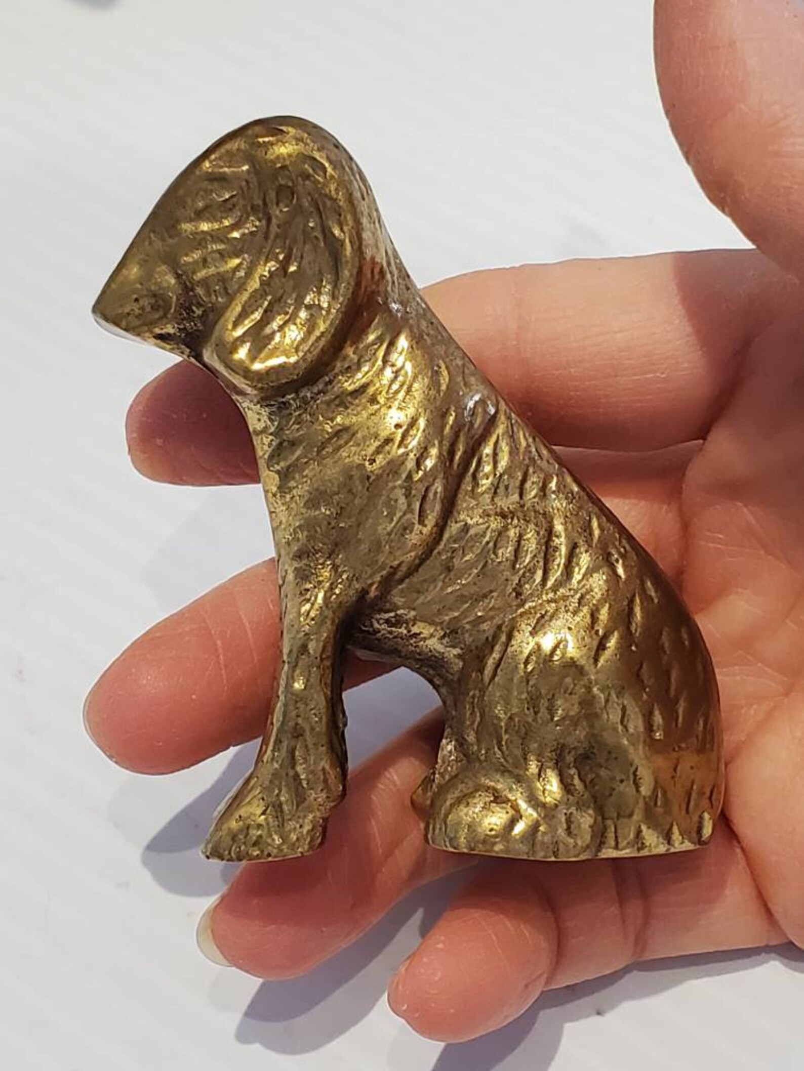 Vintage Brass Dog Figurine, Mid Century, Brass Collectibles, Brass ...