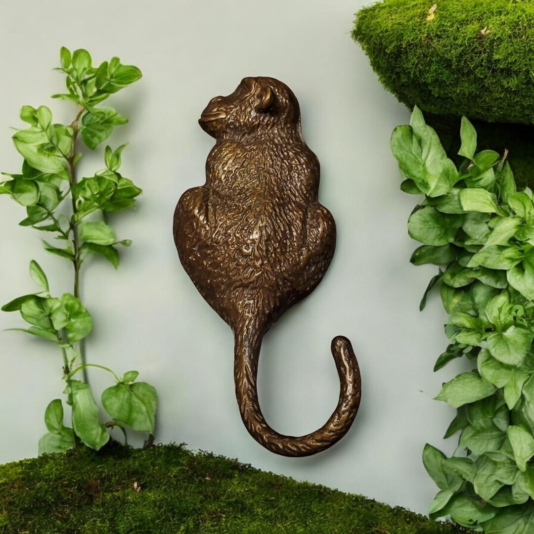 Vintage Bronze Tone Metal Monkey Door Knocker, Monkey Door Decor ...
