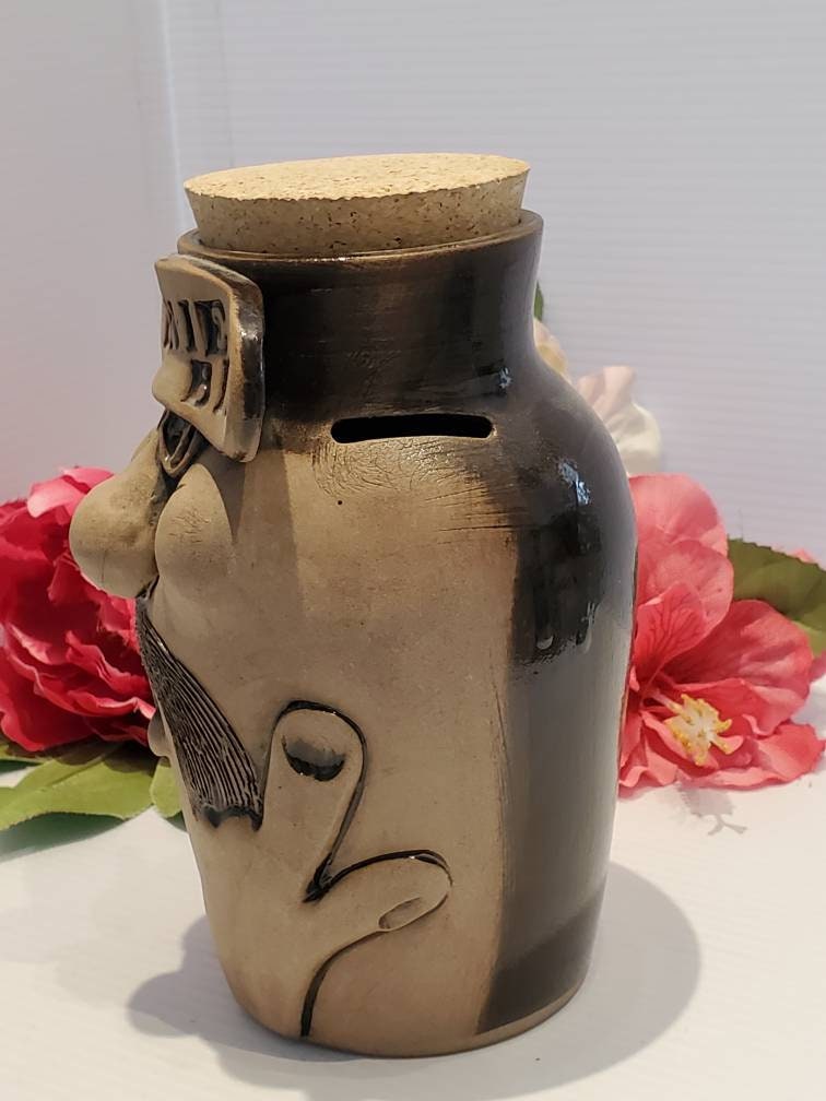 Vintage Pottery Loonie Bin Coin Bank, Canadian Loonie Coin Bank, Donna ...