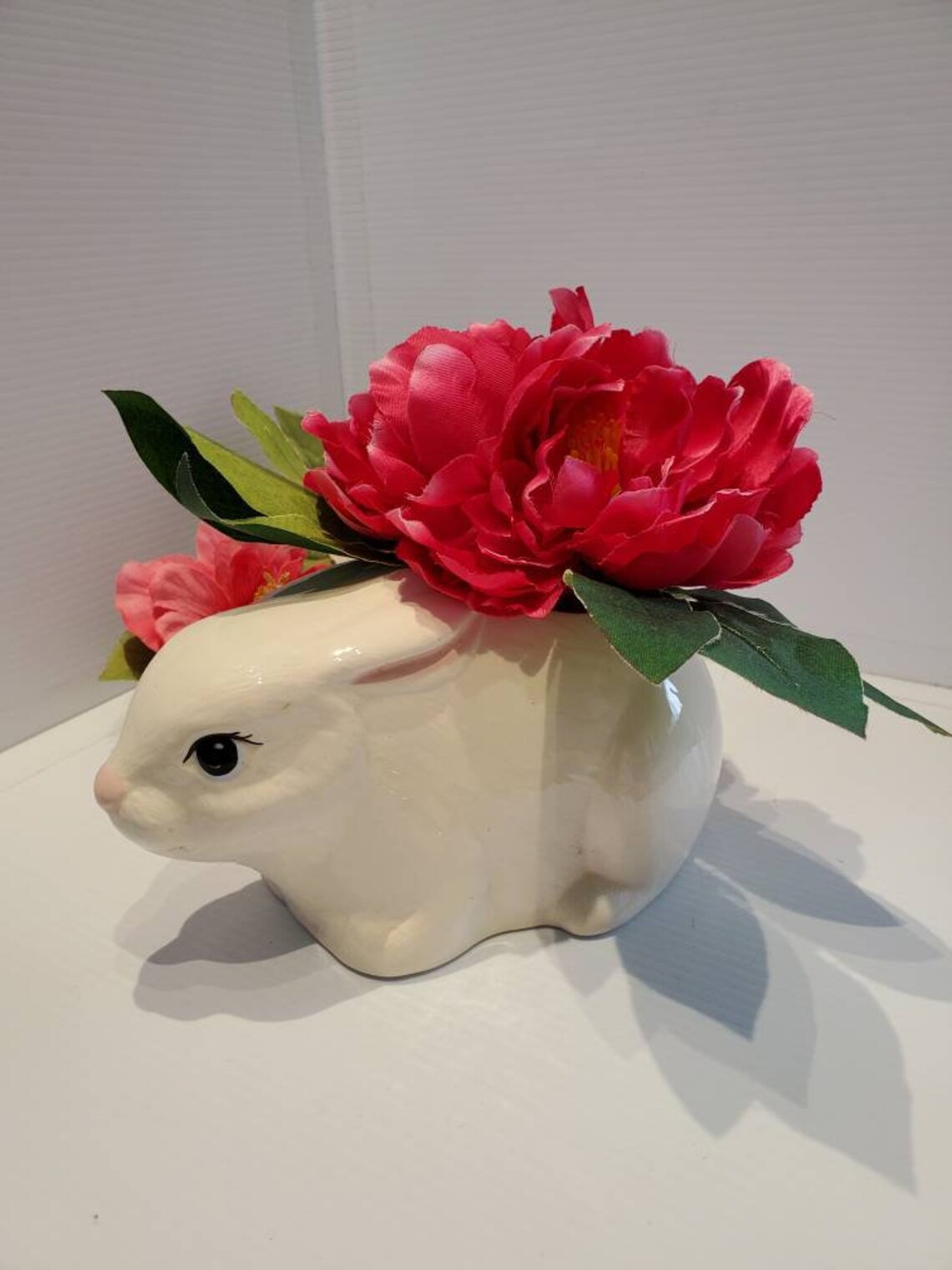 Vintage Ceramic White Bunny Planter Bunny Plant Pot Indoor - Etsy