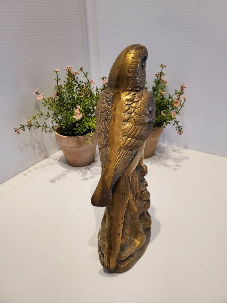 Vintage Brass Budgie Parakeet Statue Budgie Decor Budgie on - Etsy