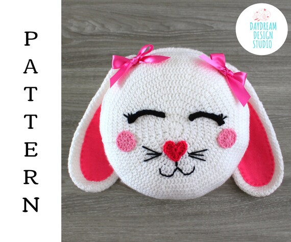 Crochet Bunny Pillow Pattern Crochet Rabbit Pillow Pattern | Etsy