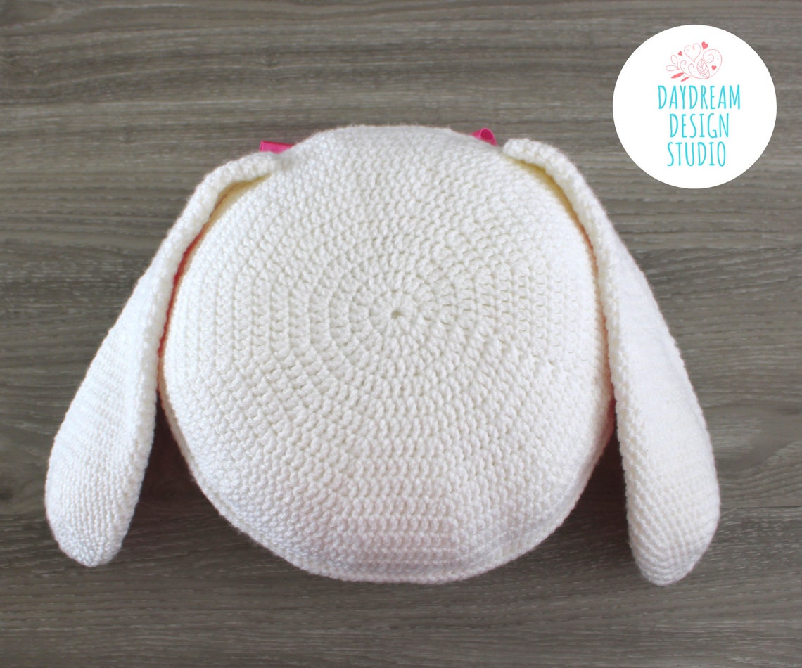 Crochet Bunny Pillow Pattern, Crochet Rabbit Pillow Pattern, Crochet ...
