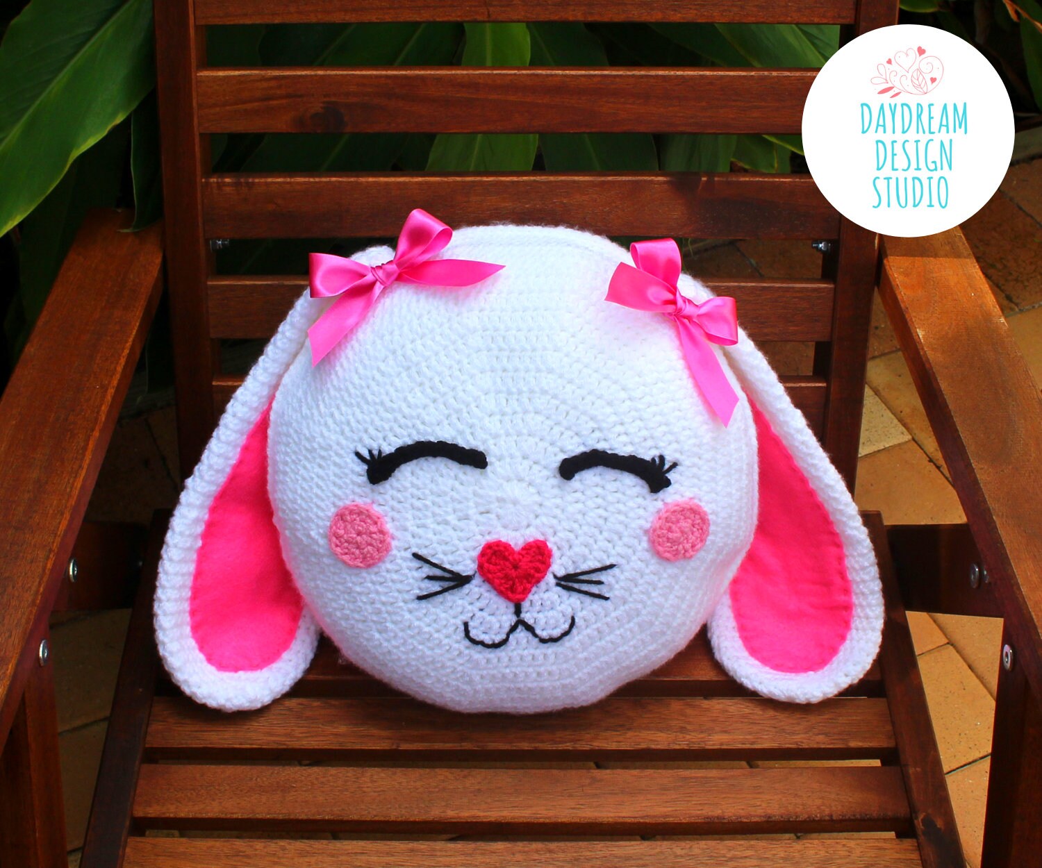 Crochet Bunny Pillow Pattern, Crochet Rabbit Pillow Pattern, Crochet ...