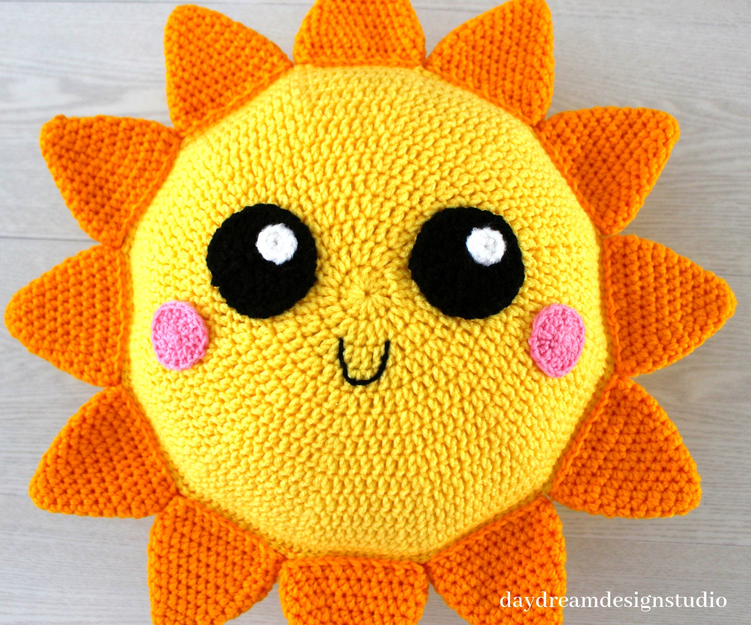 Crochet Sun Pillow Pattern, Crochet Sun Amigurumi, Crochet Sun ...