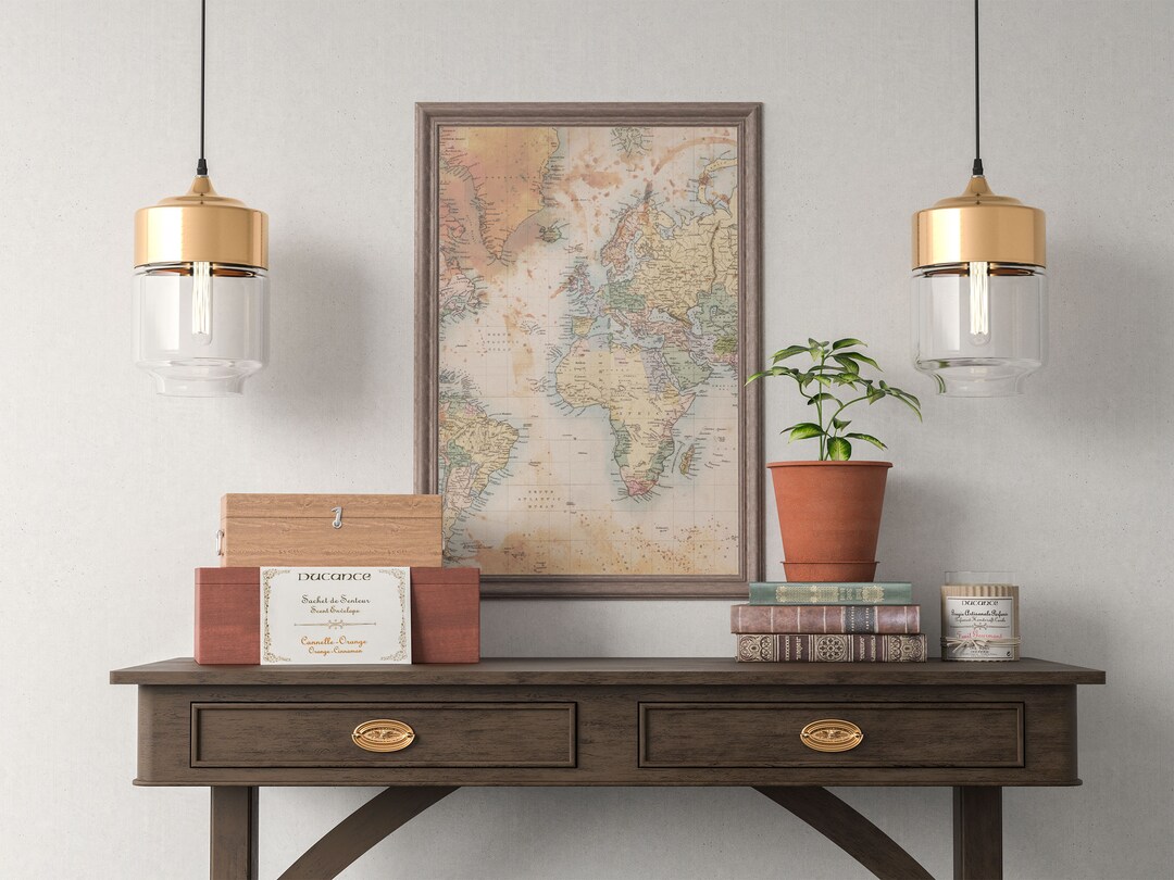 Coffee Stained Map Instant Digital Print Downloadable Poster - Etsy