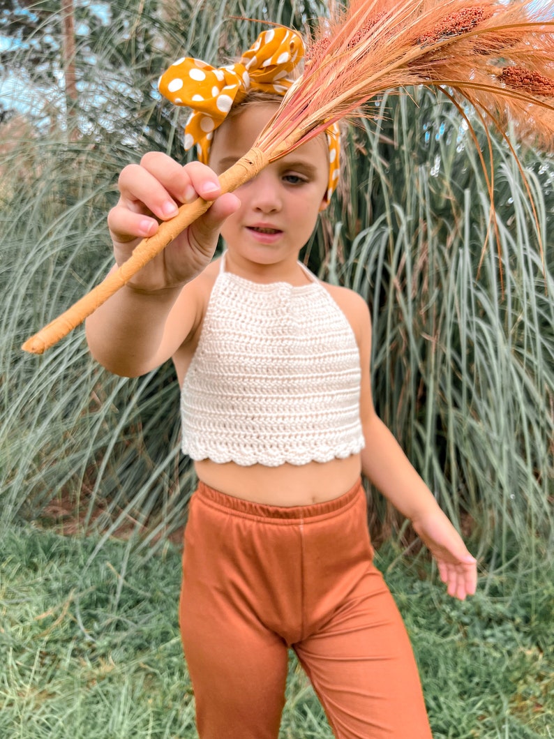 Fia Halter, Simple Crochet Halter Top for Little Girls, One Piece ...