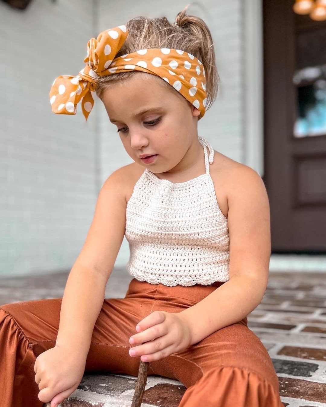 Fia Halter, Simple Crochet Halter Top for Little Girls, One Piece ...