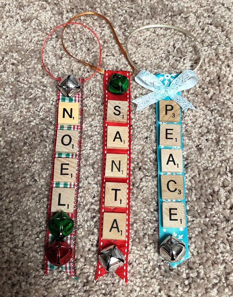 Scrabble Ornaments - Etsy