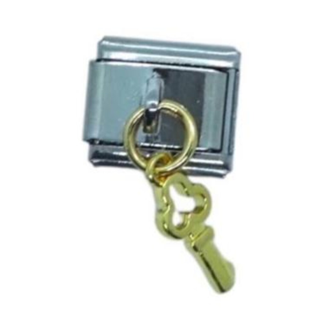 Gold Key Dangle Italian Charm - Etsy