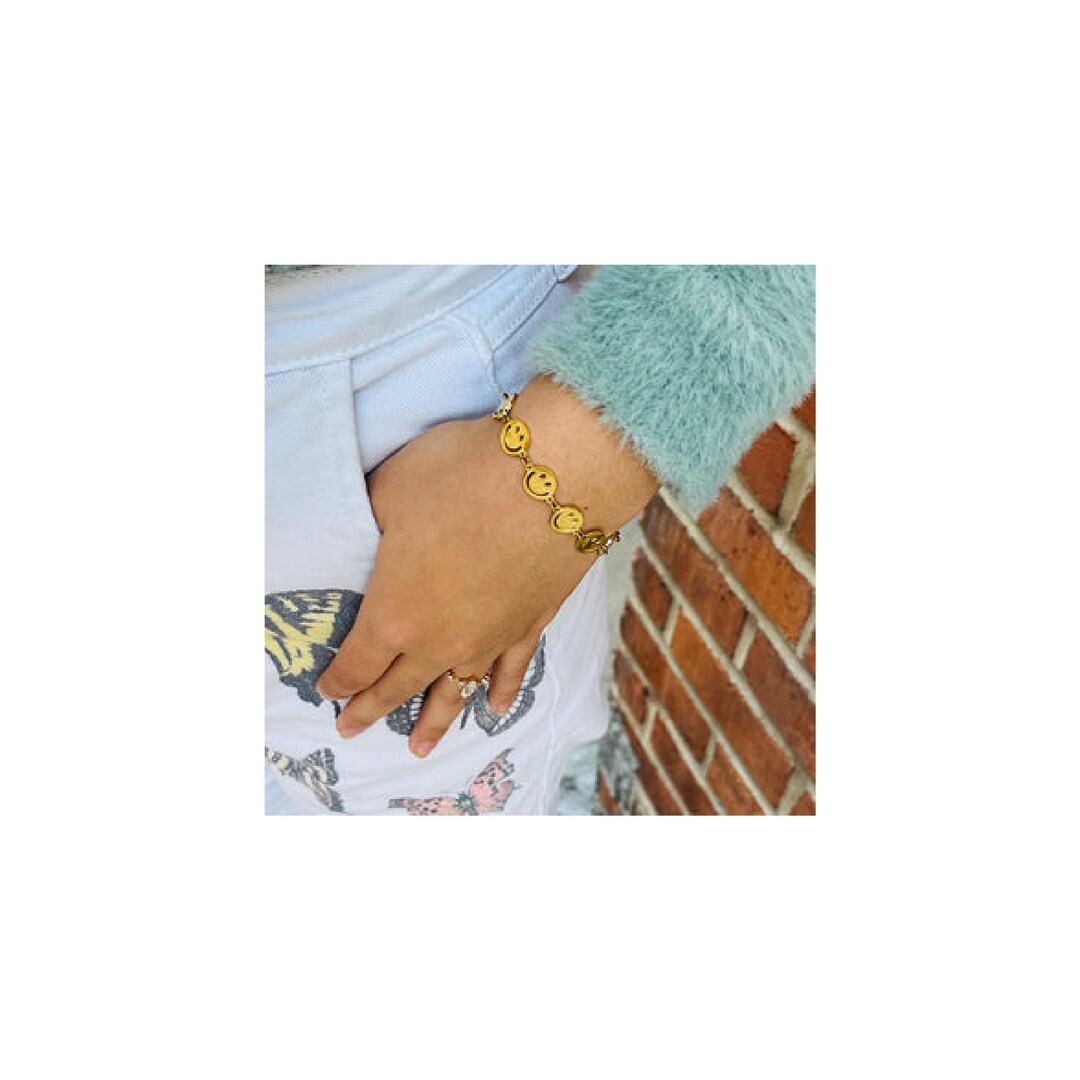 Happy Face Emoji Bracelet | Happy Face Chain | Smile Bracelet | Street ...