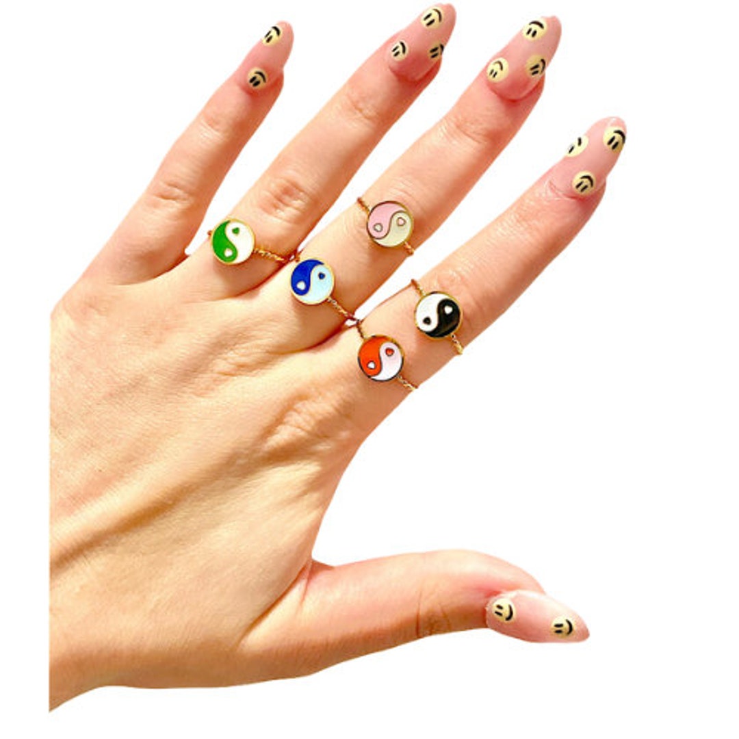 Yin Yang Rings | Adjustable Style| Symbolic Accessories | Elegant ...