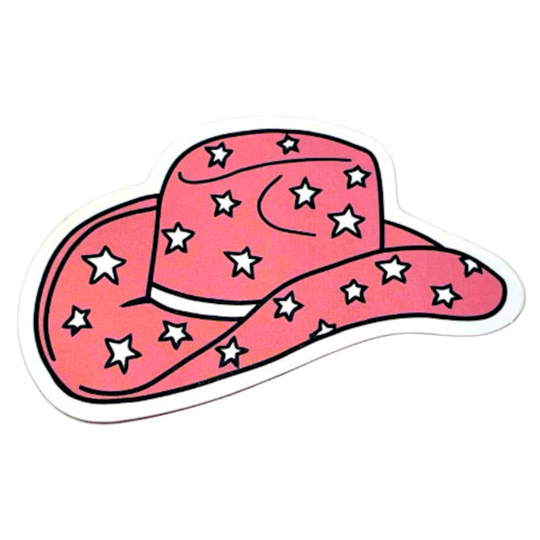 Pink | Cowboy Hat | Sticker | Western Style | Adventure Vibes | Wild ...
