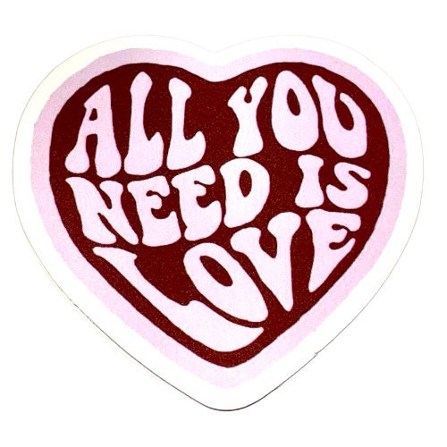 Love Sticker Positive Vibes Universal Message Vibrant Design Daily ...