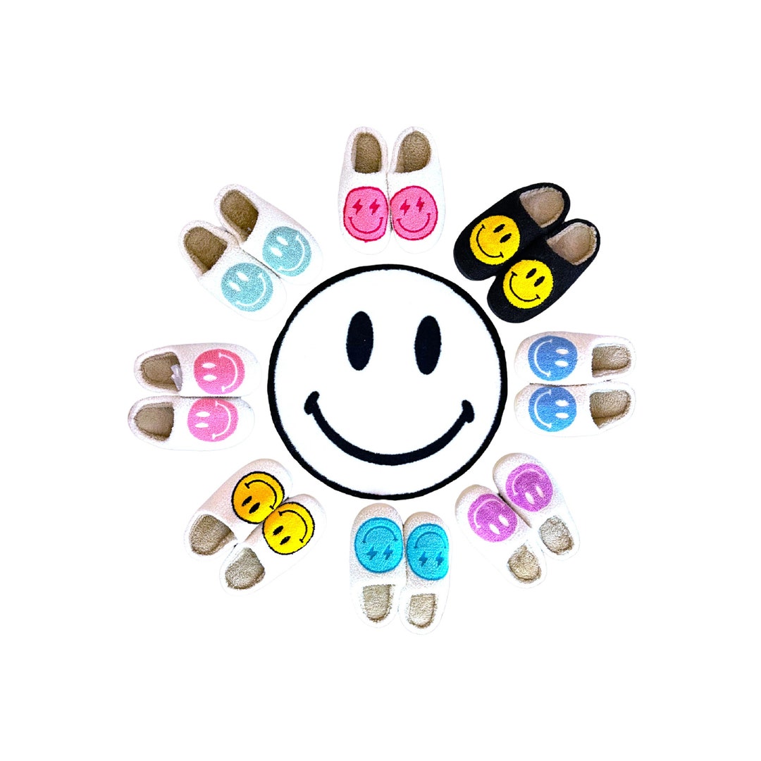 Smiley Slippers| Comfy Fun Slippers| Cozy Slippers| Smiley Face| Home ...