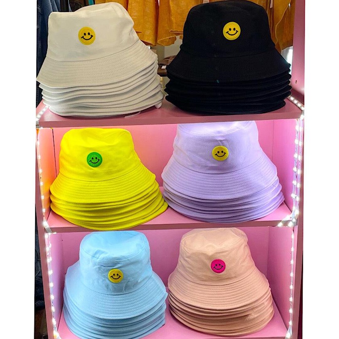 Soho Happy Face Bucket Hat | Smiley Face Hat | Smile Face Bucket Hat ...