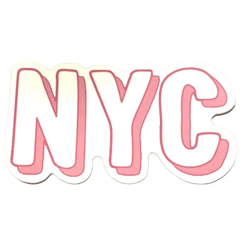 NYC Bubble Sticker |shiny Fonts| Shine Fonts| Boho Fonts| Canva Clip ...