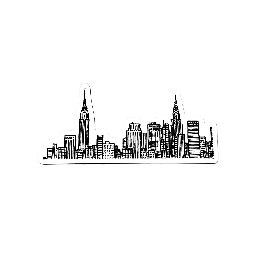 Skyline New York, New York Vinyl, New York City Decal, Nyc Sticker, US ...